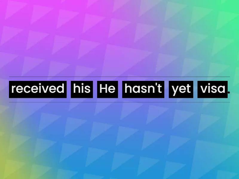 Extra practice PP - Unjumble