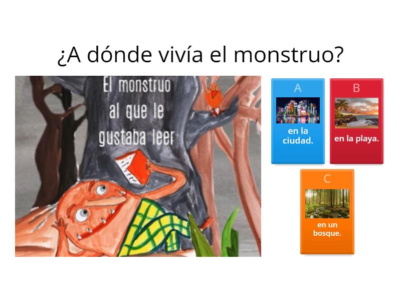 El monstruo al que le gustaba leer. - Cuestionario