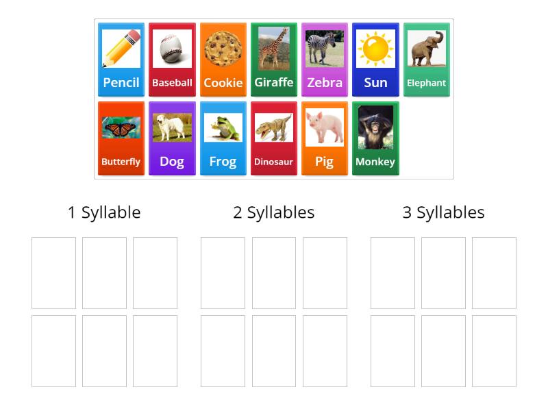 Syllables - Group sort