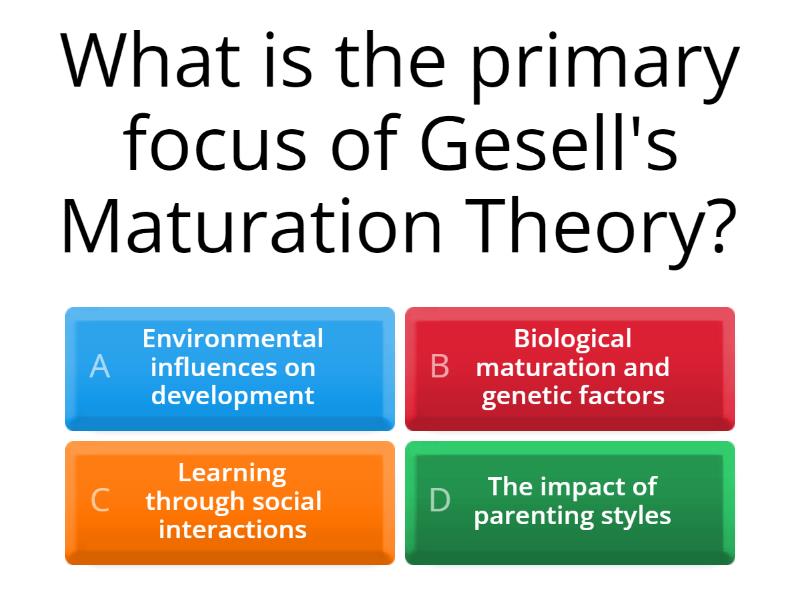 Gesells Maturation Theory - Cuestionario