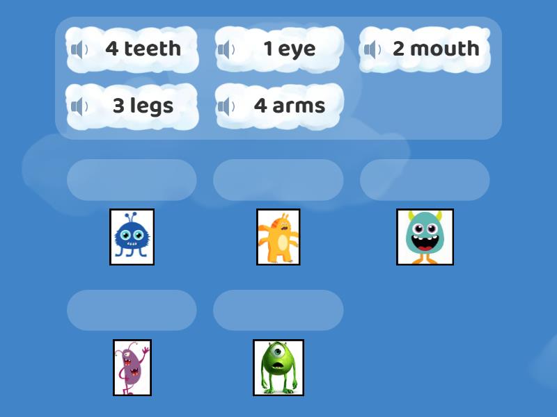 My body - monsters matching - Match up