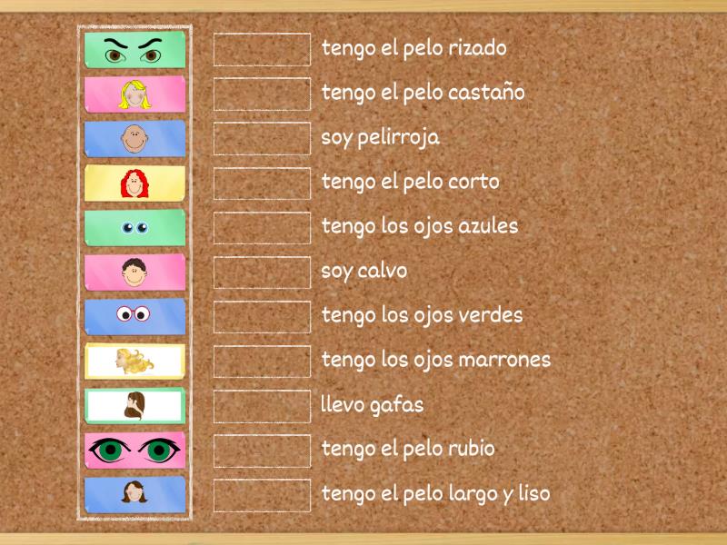 los ojos y el pelo - Match up