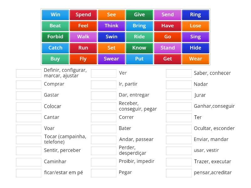 Verbs/24 - 03 (Significado) - Match up
