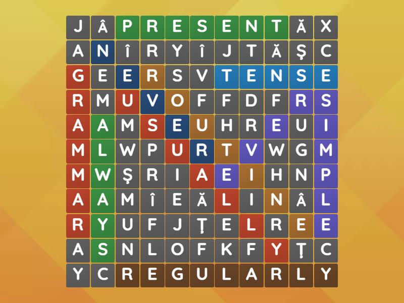 Present Simple - Wordsearch