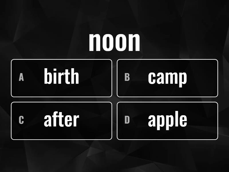 , ABC, Compound Words - Quiz