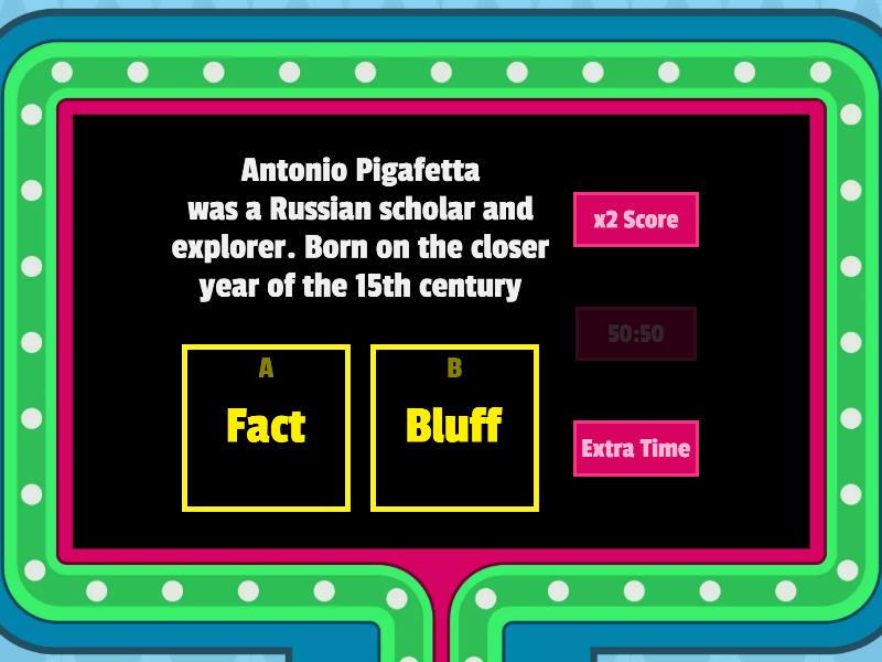 Fact or Bluff - Gameshow quiz