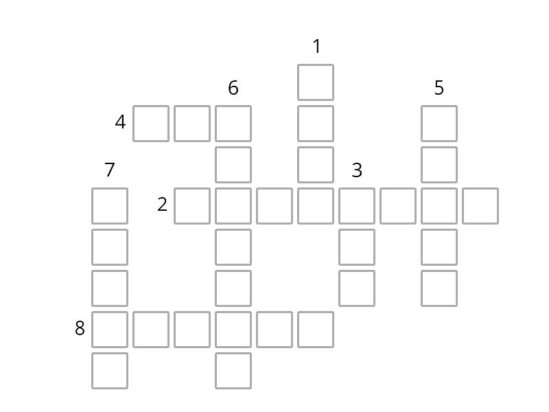 Everyday Objects (E1-E2) - Crossword