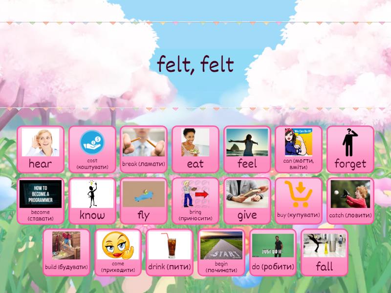 7C English File Elementary Irregular Verbs 1 - Найди пару