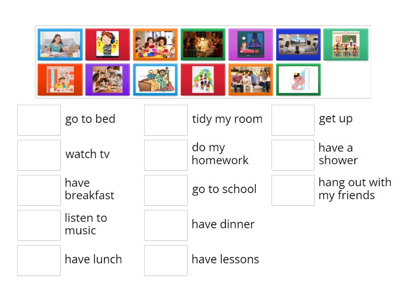 Daily activities - Match up