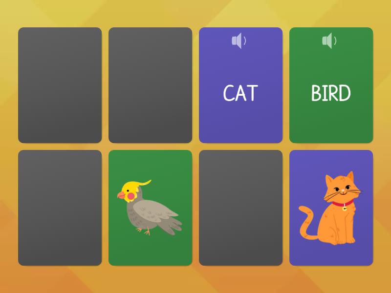 PETS - MEMORY GAME - Matching pairs