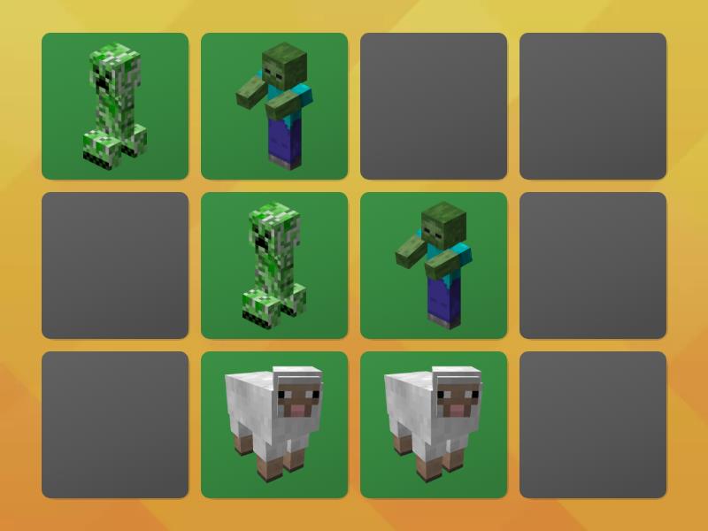 Memorice Minecraft - Matching pairs