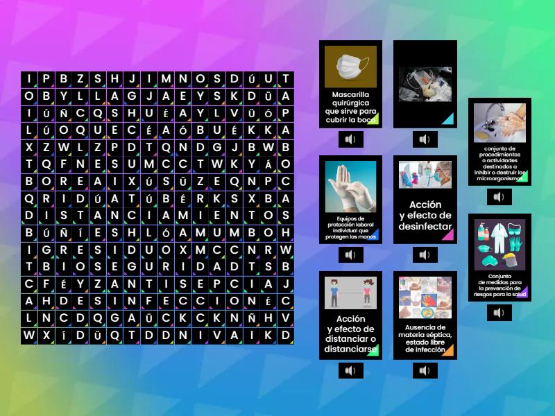 BIOSEGURIDAD EN SALUD - Sopa de letras