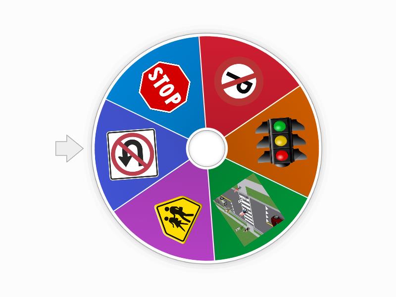 traffi lights and traffic signs - Spin the wheel