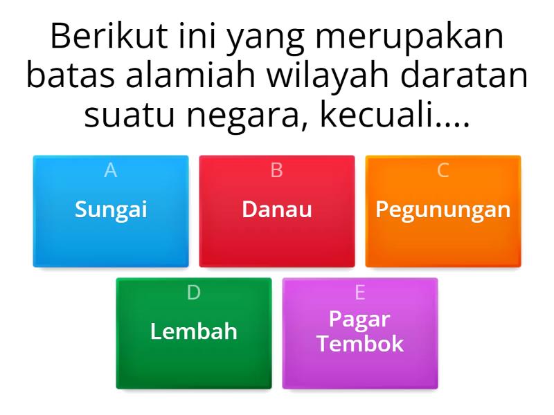 Batas Wilayah - Quiz