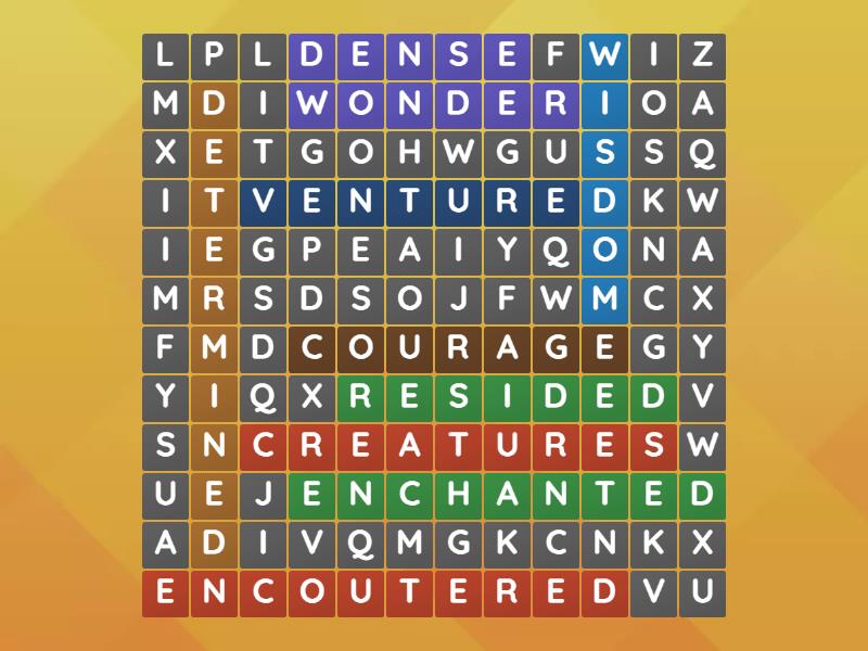 THE ENCHANTED FOREST - Wordsearch