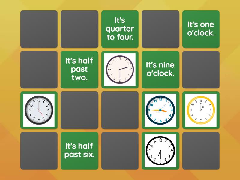 Time memory game - Matching pairs
