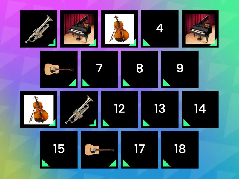 UNIT 4 - MUSICAL INSTRUMENTS - Matching pairs