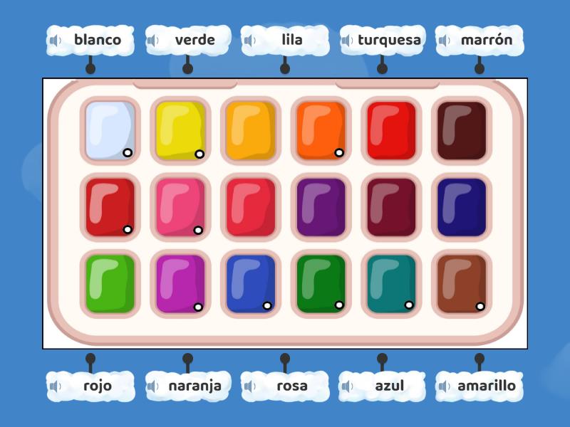 5. LOS COLORES - the colours - die Farben - Imagem com legenda