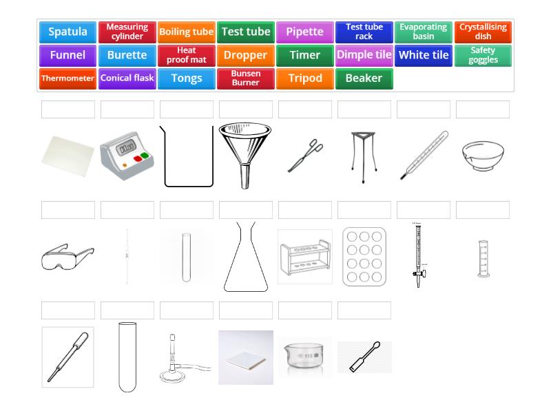 Chemistry Lab Equipment - Match up