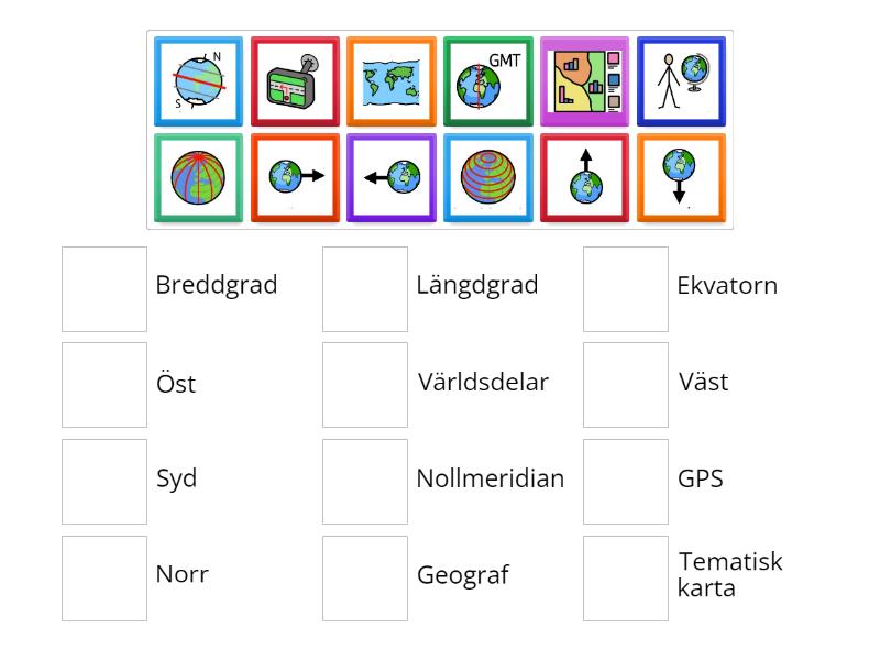 Kartor åk 5 - Match up