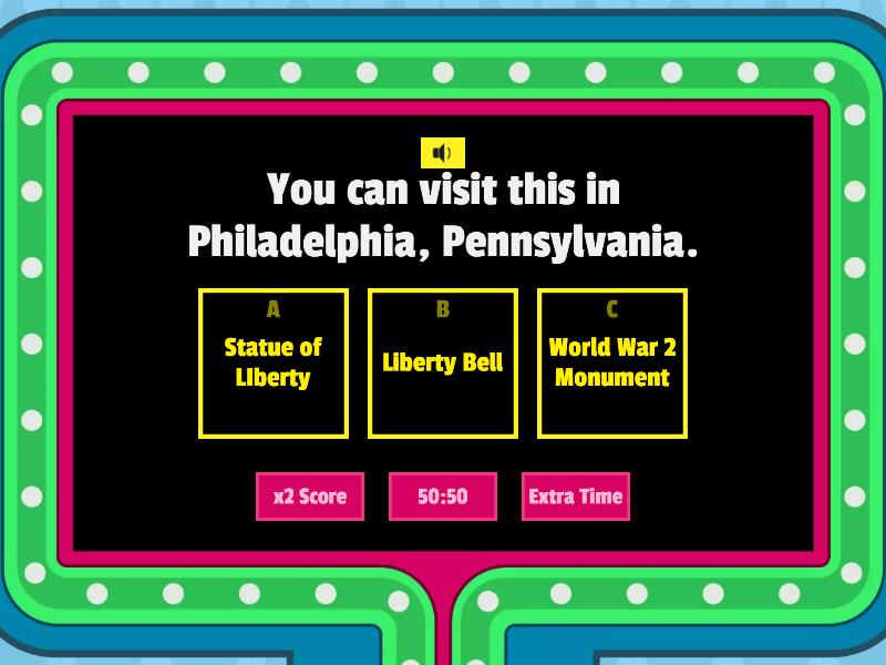 Celebrate America Week 16 - Gameshow quiz