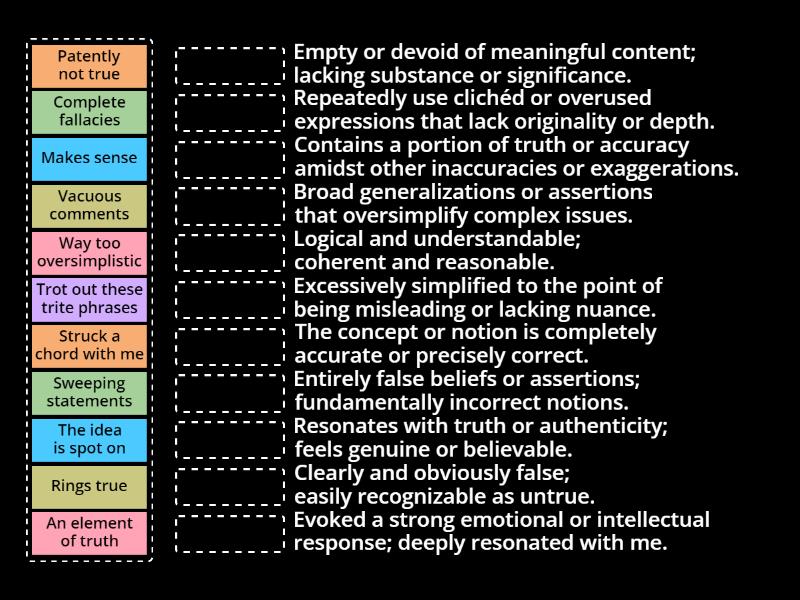 Learning, failure and success vocabulary (C1) - Match up