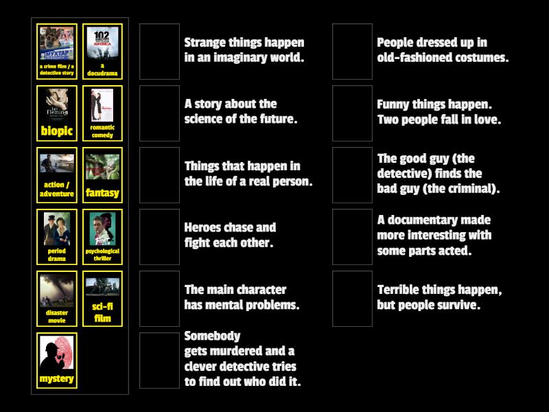SpeakOut B1 Unit 2.1 Types of story - Match up
