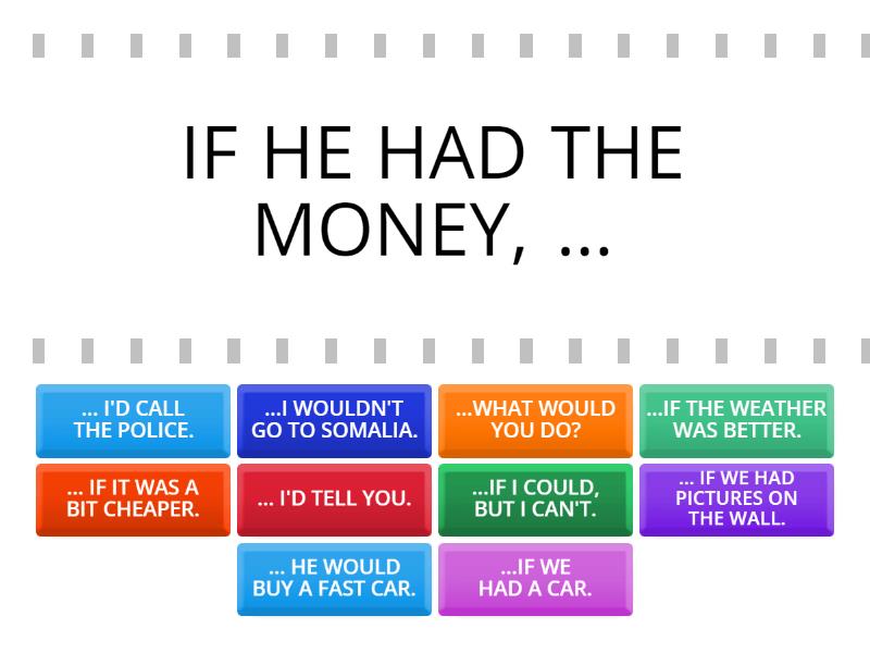EFPI 9A SECOND CONDITIONAL - Find the match