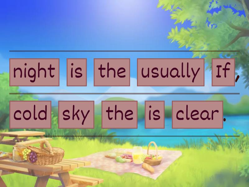 Zero conditional - Weather | BAE 2 - Unjumble