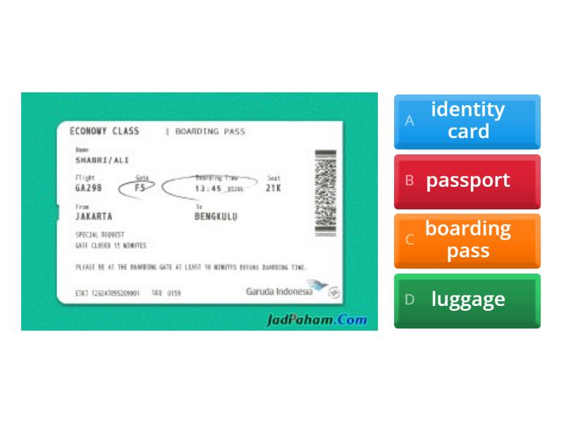 Review of Lesson At the airport - Quiz