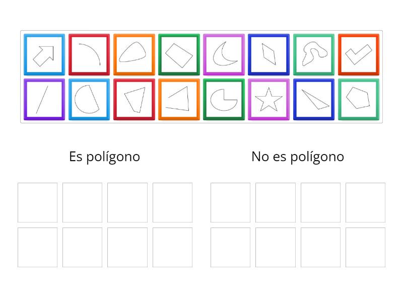 Figuras que son o no son polígonos - Group sort