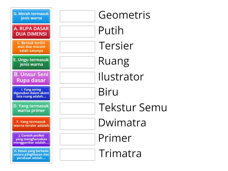 Seni Rupa - Match up