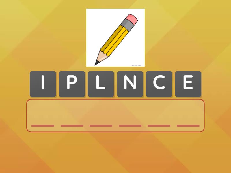 School Objects - Anagram