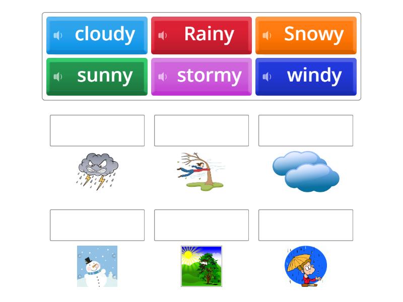 Weather Vocabulary words - Match up