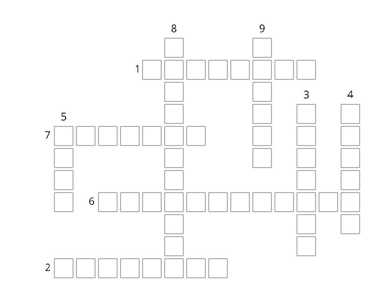 Look 3. Unit 9 VOCAB QUIZ - Crossword