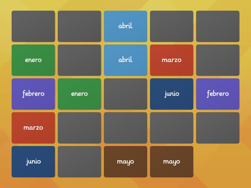 Calendario - Matching pairs