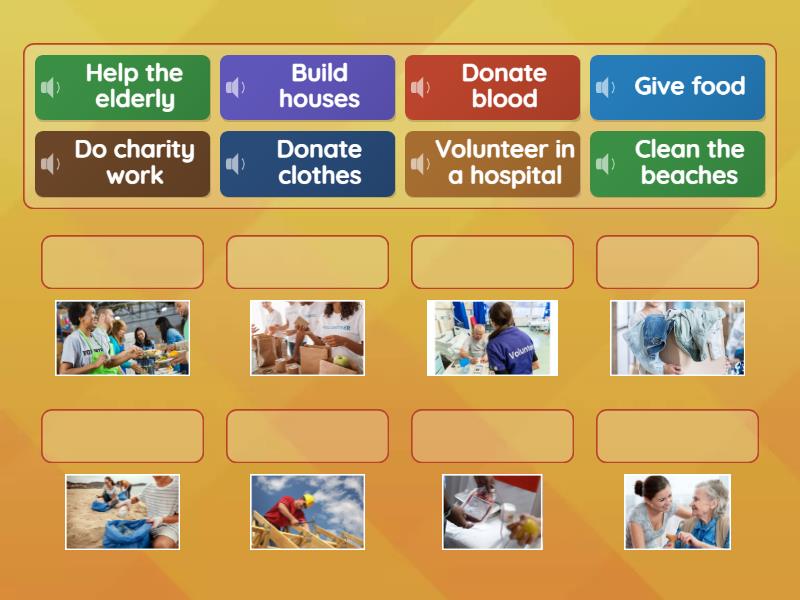 Good Deeds - Vocabulary Practice - Match up