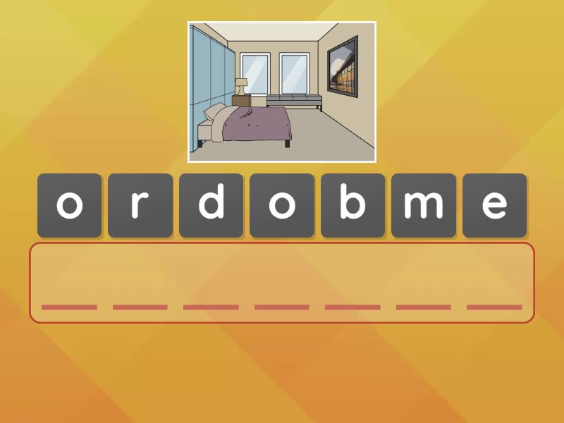Parts of a House Vocabulary - Anagram