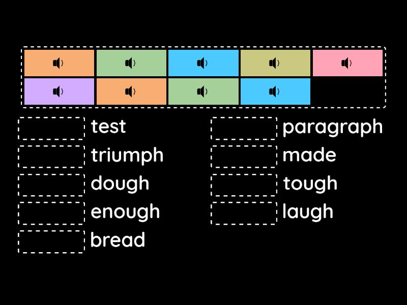 Final digraphs ph /gh + sight words (Spelling practise 2) - Match up