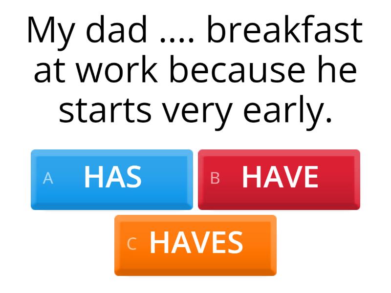 Present simple - choose the correct answer. - Quiz
