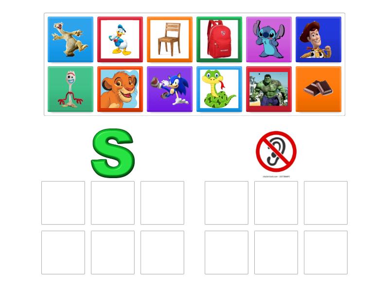 ¿ESCUCHAS EL SONIDO S? - Group sort