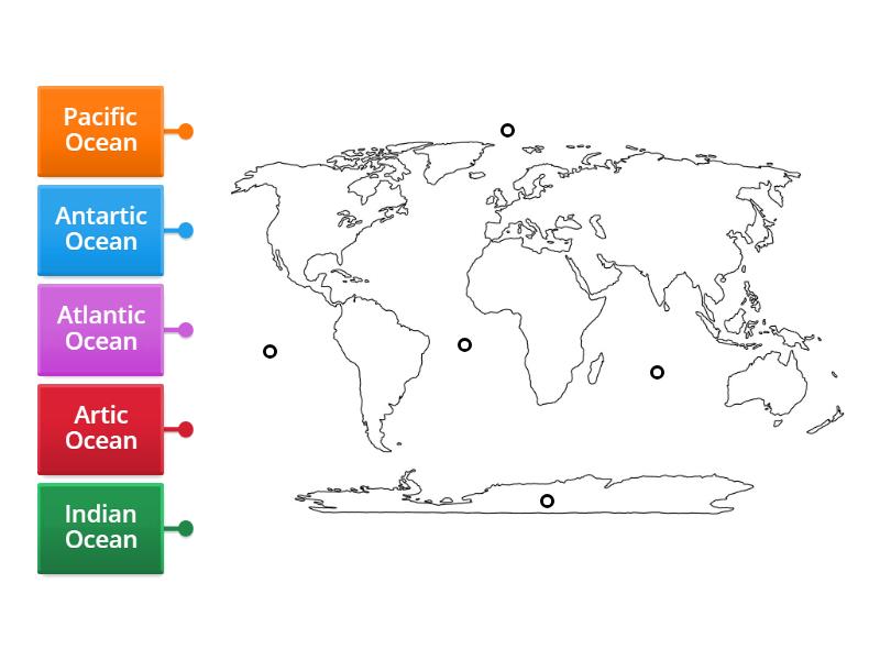 Oceans - Labelled diagram
