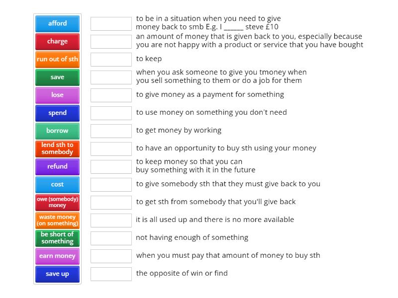 Verbs Solutions PI 7C - Match up