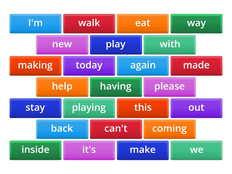 Sight words - Flip tiles