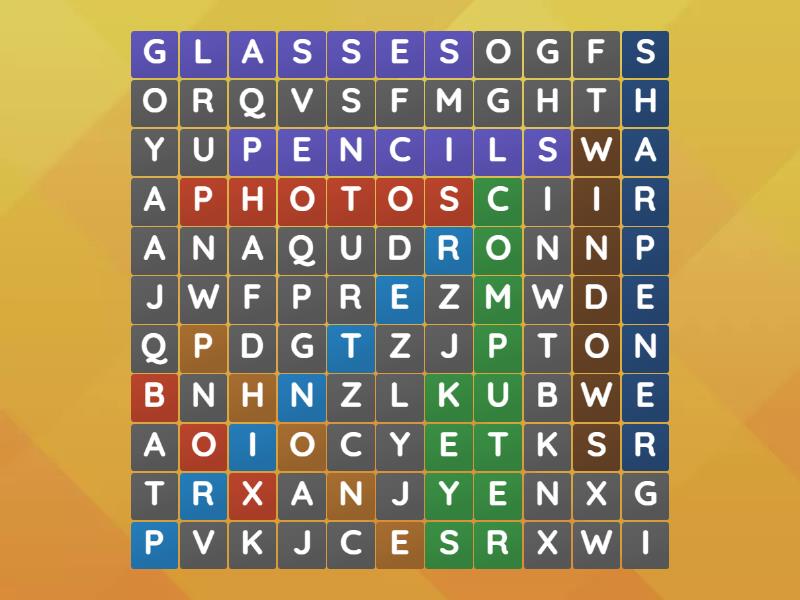 objects - Wordsearch