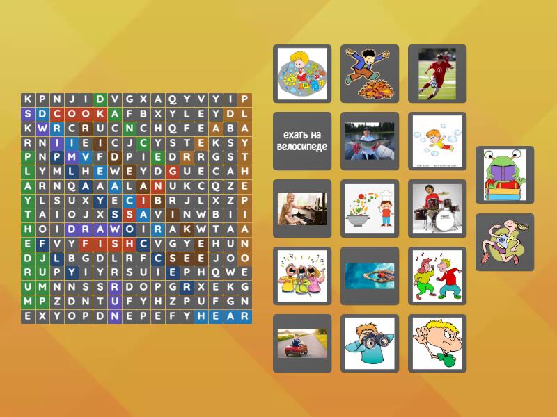 Welcome 1 Unit 6 Lesson 1 Lesson 2 action verbs - Sopa de letras