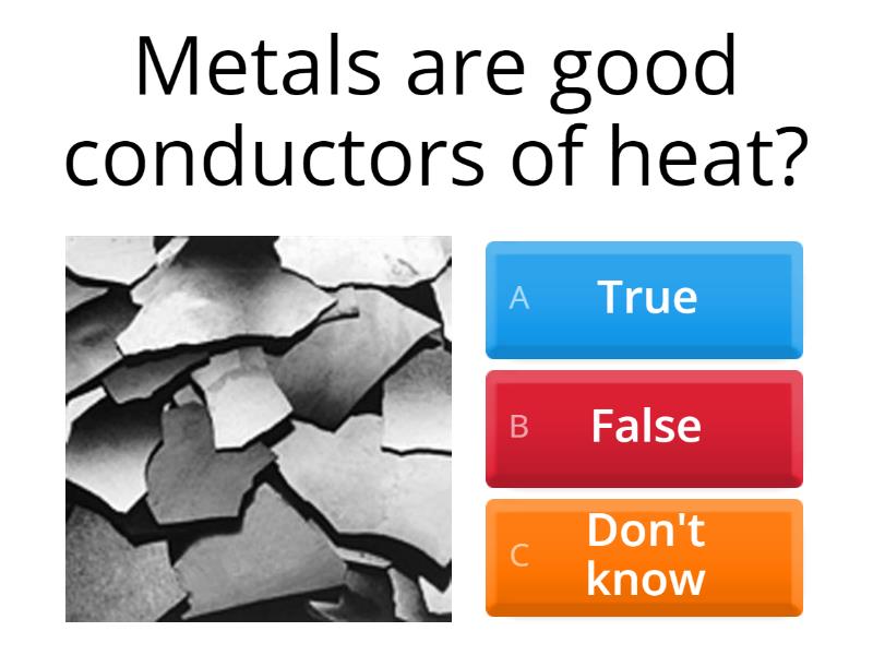 Conductors and insulators - Quiz