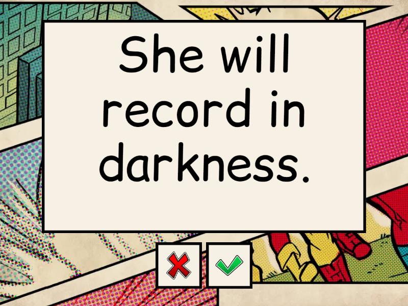 I will record in darkness. to record in darkness - Flash cards