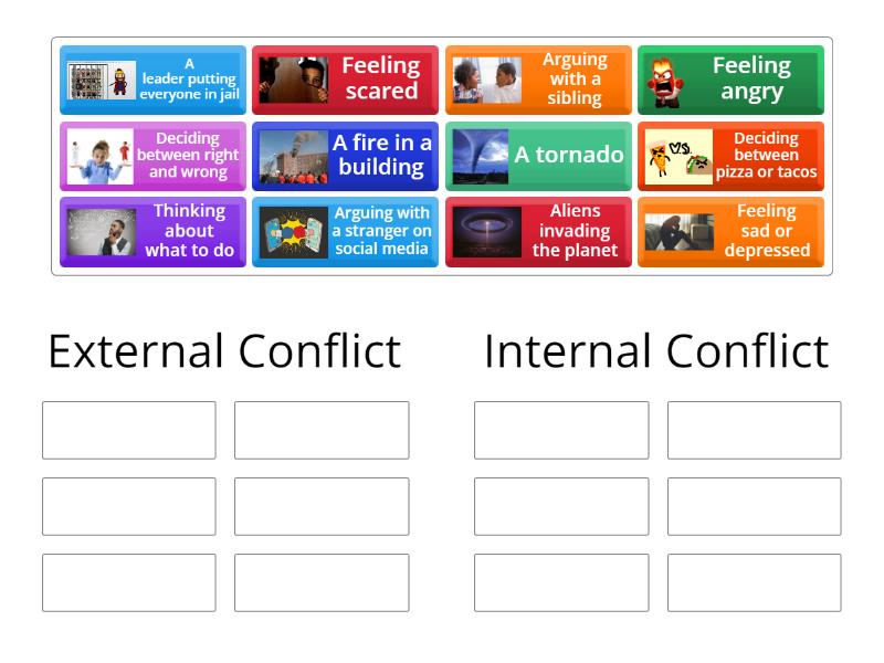 Internal and External Conflict - Group sort