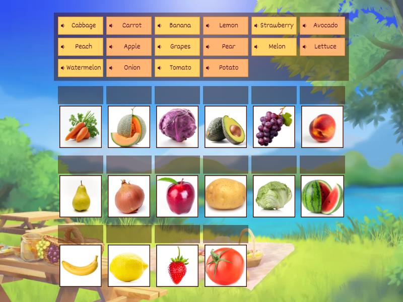 Vegetables and fruits! - Match up